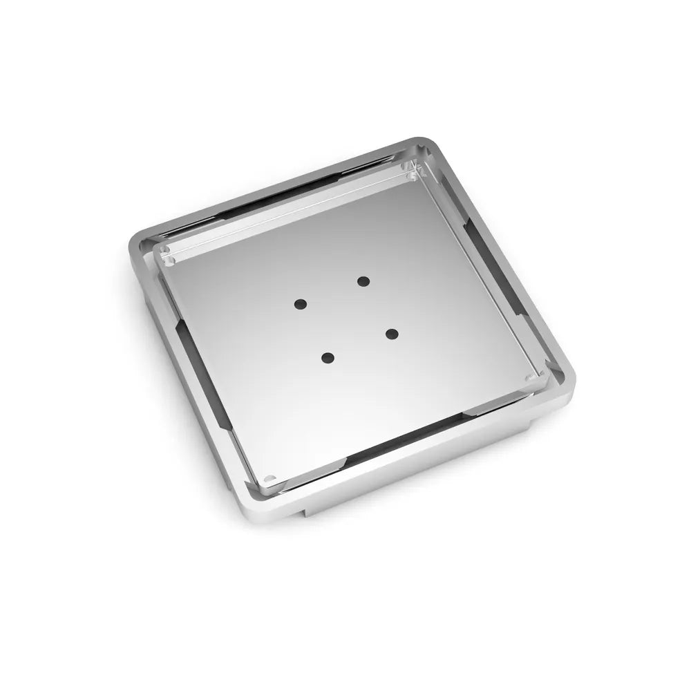 wedi Tileable Shower Grate Stainless Steel 3-3/4" x 3-3/4" x 3/8" (for